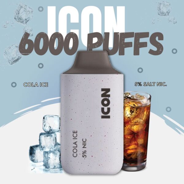 *Cola Ice – ICON (6000 Puffs) 5% | Vape Maroc